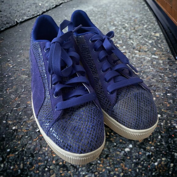 Puma | Shoes | Puma Classic Platforms E Dodger Blue Snake Print 75 ...